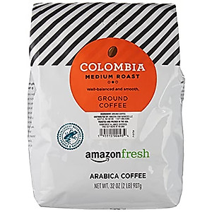 AmazonFresh Colombia Ground Coffee, Medium Roast, 32 Ounce