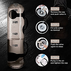 Water Weights Aqua Bag, Workout Sandbag Alternative Strength Training Sand Bag Portable Stability Fitness Equipment – Ultimate Core and Balance Training for Home Gym – 55 LBS