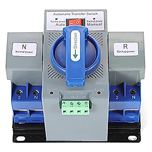 Dual Power Automatic Transfer Switch,CNCEST Generator Transfer Switch,Dual Power Automatic Transfer Switch 50HZ/60HZ 2P 63A Dual Power Generator Changeover Switch 110V