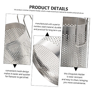 HAKIDZEL Stainless Steel Chopstick Holder Kitchen Cutlery Holder Flatware Hanging Rack Countertop Flatware Organizer Forks Silverware Hanging Drying Rack Stainless Steel Spoons Kitchen Tool