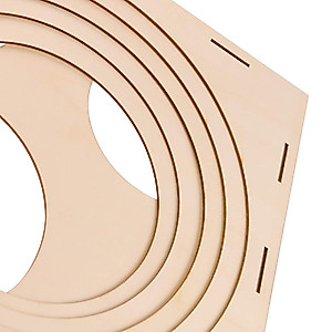 Fireboomoon 9 Holes Collapsible Wood Balloon Sizer Cube Box from 2" to 10",Balloon Measurement Tool for Birthday,Wedding,Party,Balloon Decorations,Balloon Arches,Balloon Columns (12" x 12" x 12")