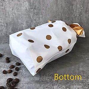 Elwish 24pcs Treat Bags Party Favor Bags Gold Plastic Drawstring Candy Goodies Food Storage Bags Gift Wrapping Package