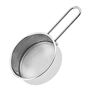 Stainless Steel Powdered Sugar Sifter Mini Home Flour Sifter Fine Mesh Flour Sieve Kitchen Tool for Baking, Sugar, Coffee and Tea - Diameter 2.5 Inch, Silver