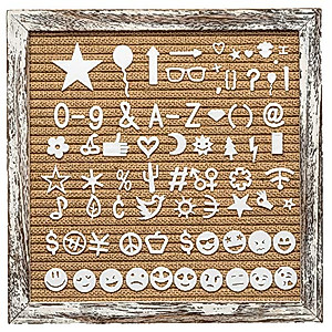 Burlap Letter Board Farmhouse Decor 10x10 Inch - Interchangeable Letter Board Classroom Decor, Farmhouse Office Decor, Farmhouse Letterboard Custom Signs Home Decor Pregnancy Announcement, Farm Décor