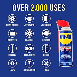 WD-40 Multi-Use Product and WD-40 Specialist Silicone Lubricant Combo Pack, Smart Straw Sprays 2 Ways, WD-40 Original Formula 12oz and Water-Resistant Silicone 11oz (Pack of 2)