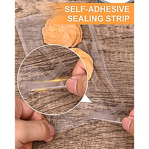 300 Pcs Self Adhesive Cookie Bags, 4x6 Inches Self Sealing Cellophane Bags, Clear Resealable Cellophane Bag for Packaging, Cookies, Gifts, Candy, Food