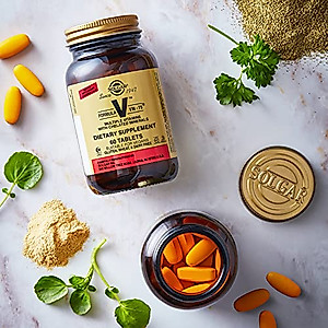 Solgar Formula VM-75 - Multivitamin with Chelated Minerals - Vitamin A, B6, B12, C, D, E - Biotin, Magnesium, Calcium, Iron, Zinc - Vegan Gluten/ Dairy Free - 180 Count (Pack of 1), Cream