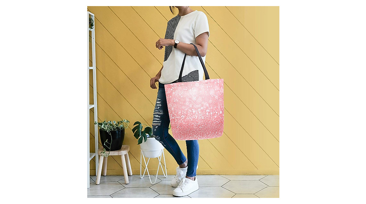 Coral Pink Canvas Tote Bag - Stylish & Durable