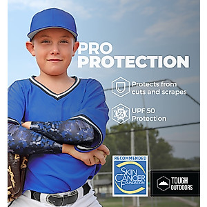 Tough Outdoors Sports Compression Arm Sleeves for Men & Women - Youth, Kids Basketball Shooting Sleeves - Football, Baseball