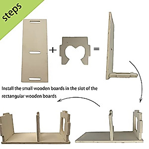 MUYG Wood Hamster House,Natural Wooden Chinchilla Hut with Steps Window Multi-Chamber Small Animal Hideout Maze Habitat Decor for Dwarf Mice,Rats,Syrian Mouse, Gerbils, Chinchilla (L)
