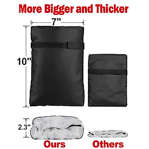 Outdoor Faucet Covers for Winter, Pro 10" H x 7" W Outside Faucet Cover Freeze Protection, Upgraded Reusable Waterproof Insulated Spigot Cover, Thickened Water Spigot Cover for Winter, 4 Pack, Black