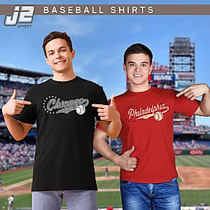 J2 Sport Atlanta Baseball T-Shirt – Men & Women Short Sleeve T Shirt Tee Tshirt