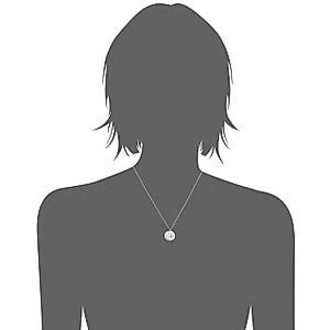 Amazon Essentials Sterling Silver "Go in the Direction Of Your Dreams" with Compass Pendant Necklace, 18" (previously Amazon Collection)