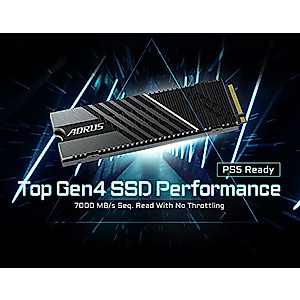 GIGABYTE AORUS Gen4 7000s SSD 2TB PCIe 4.0 NVMe M.2, Nanocarbon Coated Aluminum Heatsink, 3D TLC NAND, SSD- GP-AG70S2TB