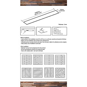 ROSEROSA Peel and Stick Engineered PVC Plank Wood Pattern Self Adhesive Durable Vinyl Flooring (ECK-909 : 5 Planks)