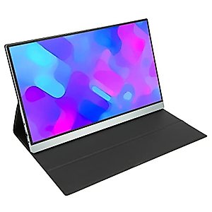 CHICIRIS 15.6in Monitor, 15.6in Portable Monitor Excellent Color Rendering 170 Degree Viewing Angle for Home for Gaming for Office (US Plug)