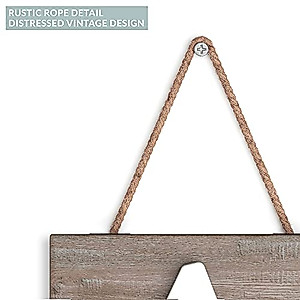 Barnyard Designs Eat Sign Wall Decor, Rustic Farmhouse Decoration for Kitchen and Home, Decorative Hanging Wooden Letters, Country Wall Art, Distressed Brown/White, 24" x 8”