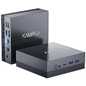 KAMRUI Mini PC,AMD Ryzen 5 5500U (6C/12T, up to 4.0 GHz), Mini Computer Tower with Dual Channel 16GB DDR4 512GB SSD,Small Desktop Computers 4K Triple Display,BT4.2/WiFi 5/Dual LAN