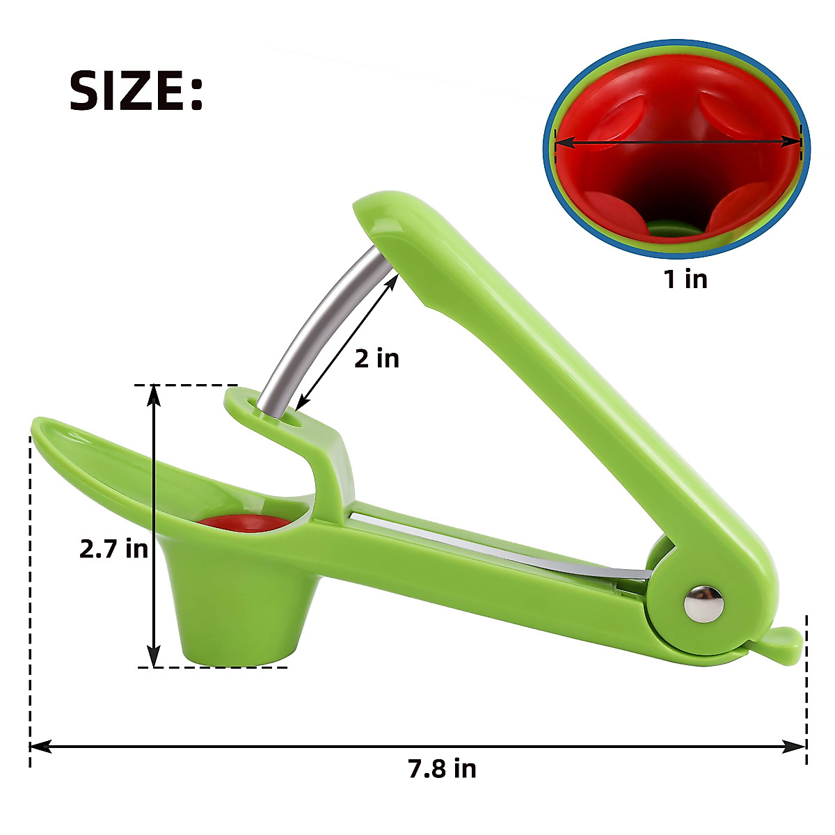 EWPJDK Cherry Pitter Tool Pit Remover Heavy-Duty Stainless Steel Olive Pitter Tool for Making Cherry Jam (Black)