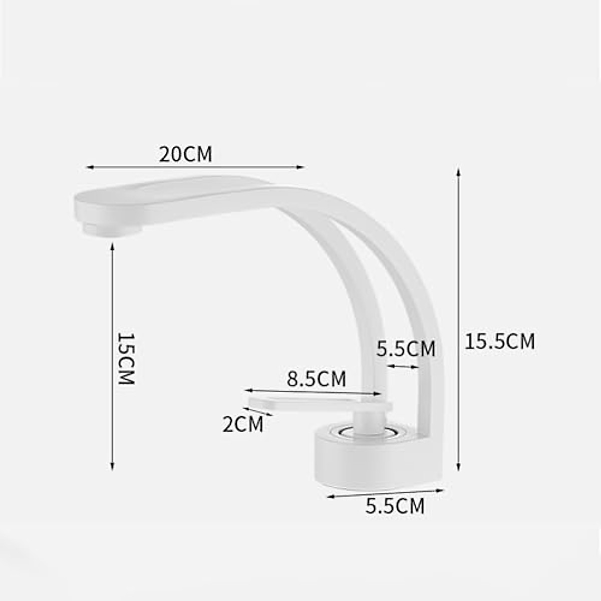 SWHC Bathroom Taps, Bathroom Sink Taps Basin Taps Taps for Bathroom Sink Brass Basin Mixer Tap for Bathtub or Kitchen Deck Mount