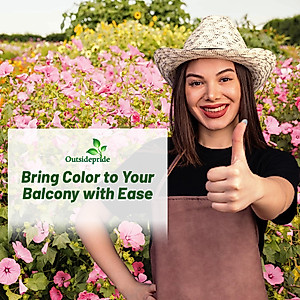 Outsidepride 10000 Seeds Annual Pink Wild Flower Seed Mix for Planting