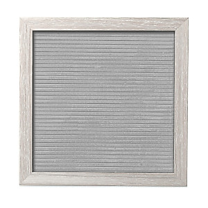 Pearhead 10" x 10" Letterboard, Rustic Nursery, Message Board, Milestone or Baby Announcement Sign, Light Gray