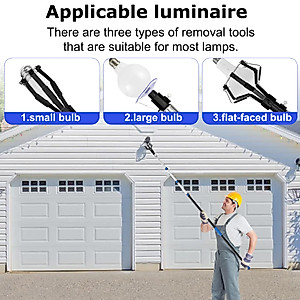 18FT Light Bulb Pole Changer for High Ceilings,3-12FT light bulb changing pole with 2 Baskets and Suction Cup,light bulb remover tool high ceiling fit for High Ceilings Lightbulb Removal Changing