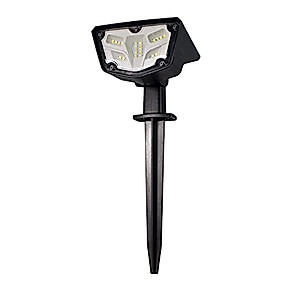 Luma Solar Outdoor Lights 2 Pack | Weatherproof Landscape Lighting with 22 LED Outdoor Lights for Patio, Yard | Garden & Wall Mount | 3 Modes Cool, Warm, Both + Rechargeable All-Night Battery