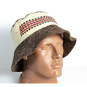Rushnichok Sauna hat Russian banya - Sauna hat for Men - Sauna hat Wool - Sauna hat to Protect Hair - Russian banya hat - Easter Sale Red Black Embroidery Ukrainian Vyshyvanka Panama Banya Hair Care