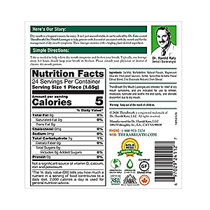 TheraBreath Dry Mouth Dentist Formulated Sugar-Free Lozenges, Mandarin Mint, 24 Count