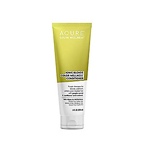 ACURE Ionic Blonde Color Wellness Purple Conditioner | 100% Vegan | Performance Driven Hair Care | Purple Carrot & Sunflower Seed Extract - For Blonde, Platinum, Ombre Color Treated Hair | 8 Fl Oz
