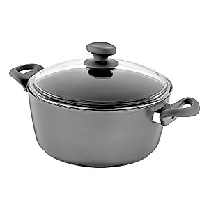 Saflon Titanium Nonstick 8-Quart Stock Pot with Tempered Glass Lid, 4mm Forged Aluminum with PFOA Free Coating from England