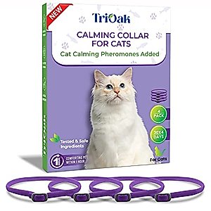 4 Pack Calming Collar for Cats, Cat Calming Collar, All New Calming Pheromone Collar for Cats, Cat Pheromone Collar, Cat Calming Collar for Anxiety, Efficient Relieve Anxiety and Stress