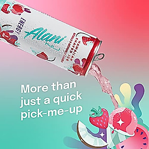 Alani Nu Sugar-Free Energy Drink, Pre-Workout Performance, Hawaiian Shaved Ice, 12 oz Cans (Pack of 12)