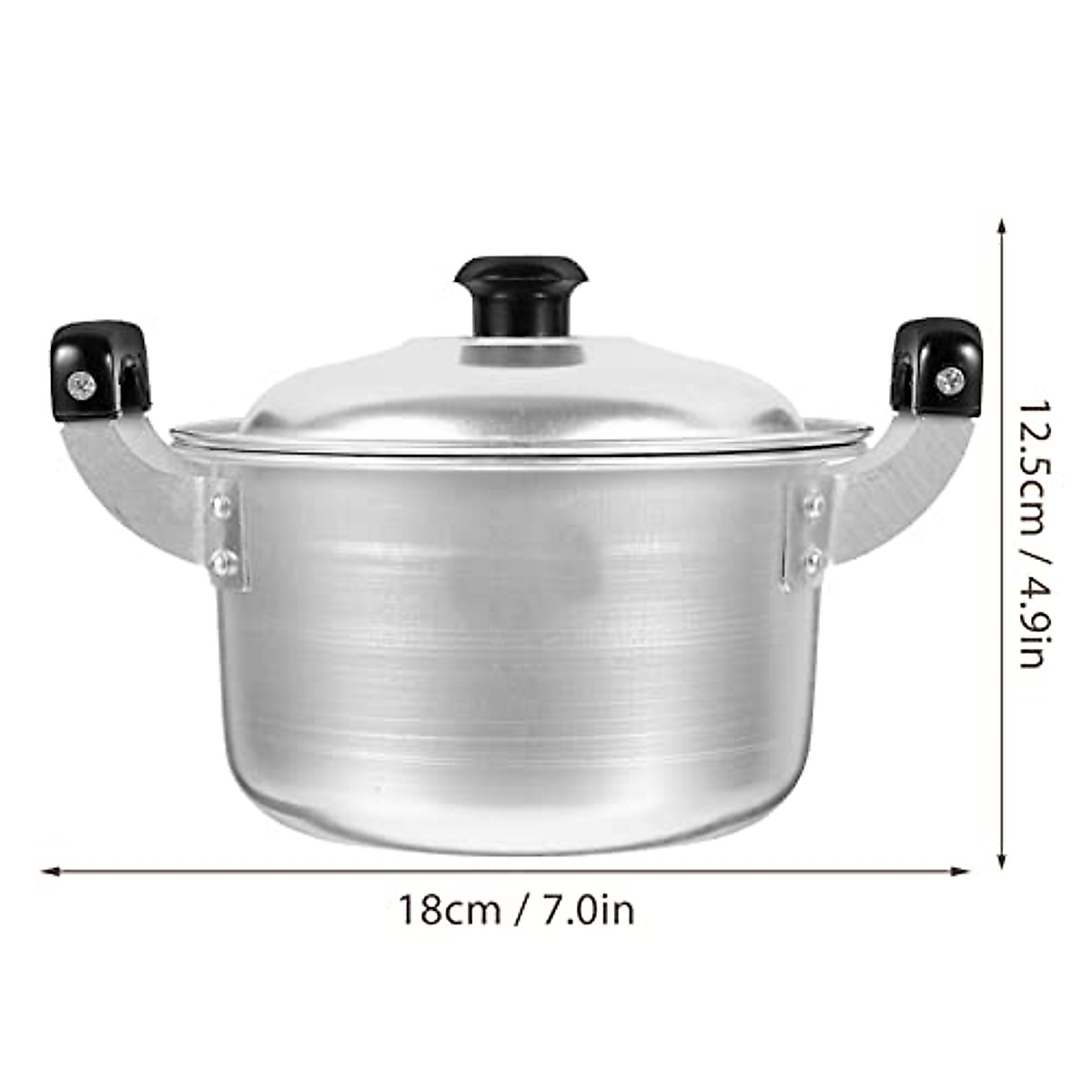 Stock Pot with Lid Korea Ramen Pot Noodle Cooking Pot Kitchen Stock Pot Congee Cookware Saucepan Ramyun Pot with Handle for Soup Milk Butter Stew Pasta Korean Noodle Pot