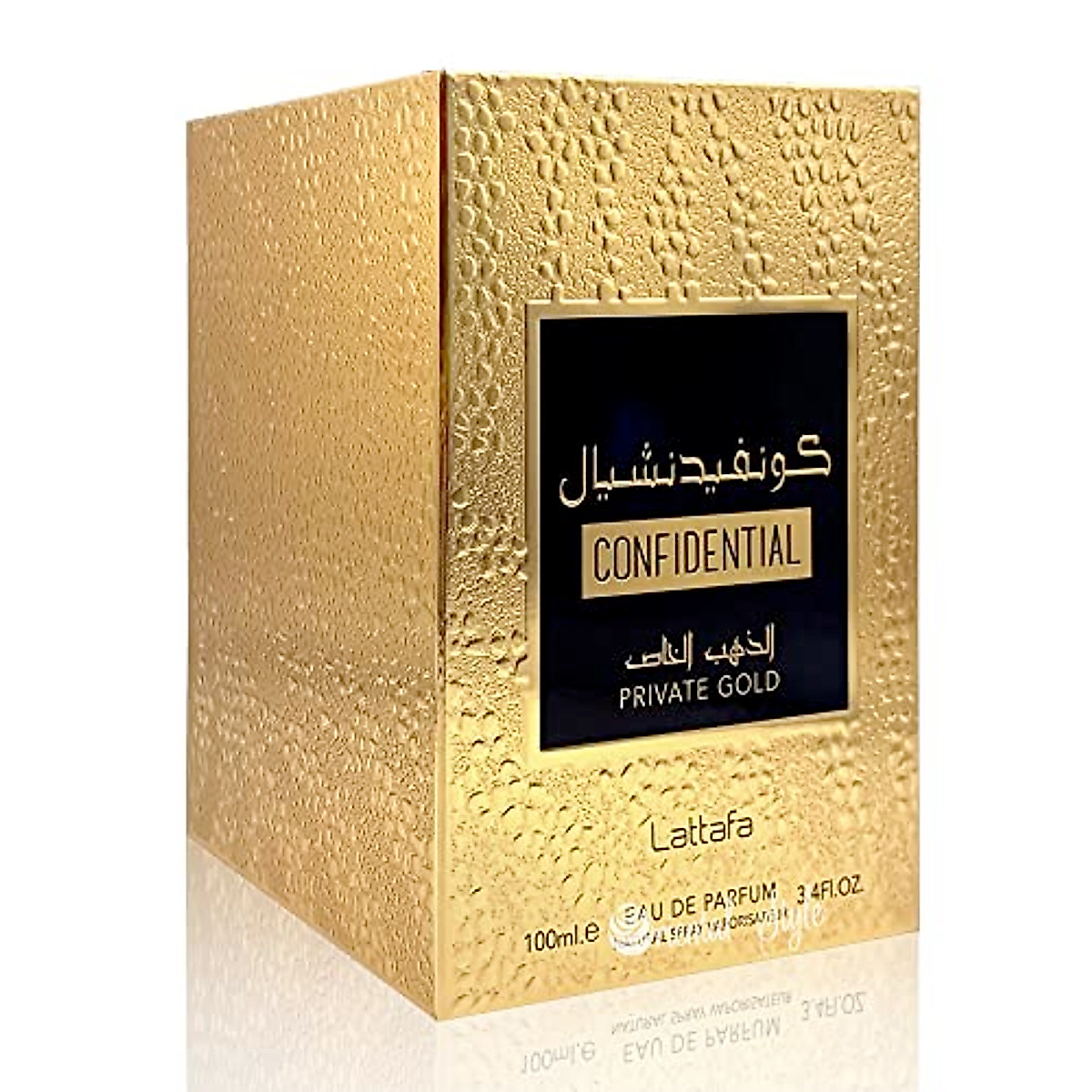Lattafa Confidential Private Gold by Lattafa Eau De Parfum Spray (Unisex) 3.4 oz