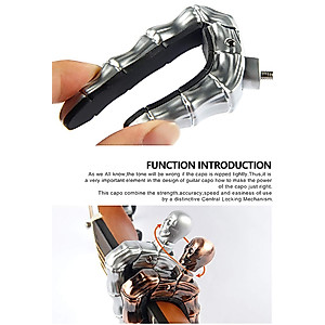 YUEKO Guitar Capo Skull Knob Design Universal 4 5 6 12 Strings Instrument Capos for Electric Classical Acoustic Guitar Bass Ukulele Mandolin Banjo and More(Bronze)