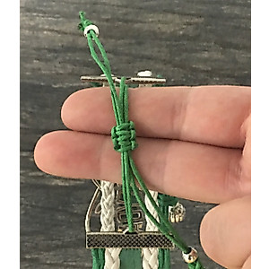 Cheer Charm Bracelet- Green Infinity Love Adjustable Cheerleading Jewelry in Team Colors for Cheerleader