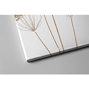 ASTRDECOR Botanical Plant Wall Art Farmhouse Decor Leaf Floral Wall Decor Canvas Wall Art for Living Room Kitchen Boho Home Decor Framed Ready to Hang- 12"x16"x3 Panels