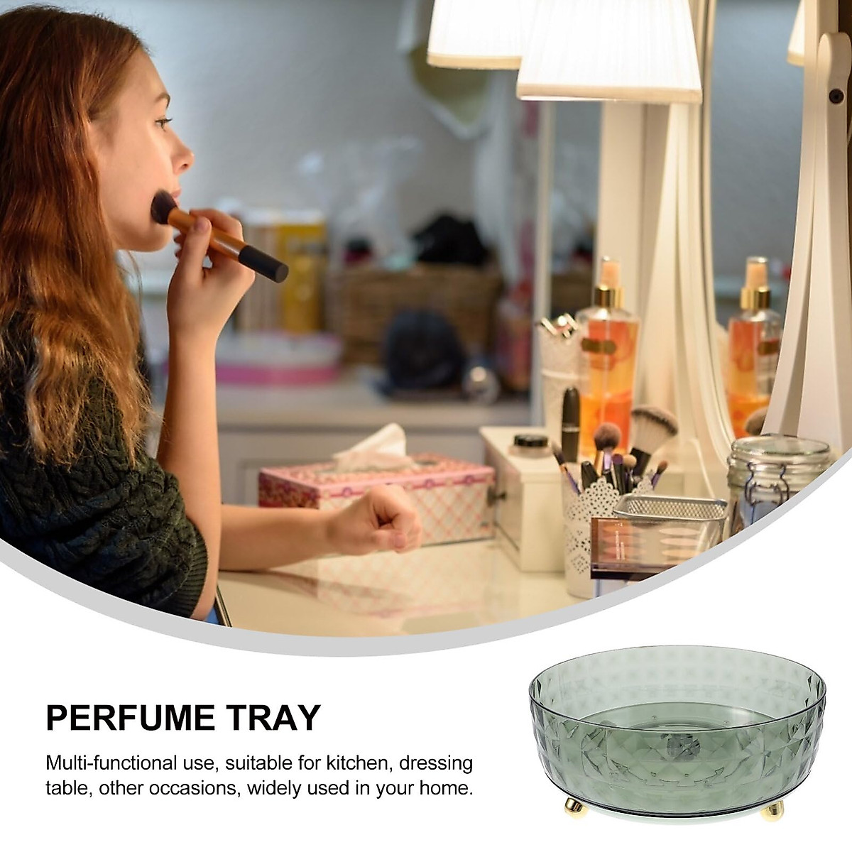 Cabilock shelf counter makeup palette skin care product holder skin care product rack rotating shelf Oil Salt Sauce Vinegar Storage Box skin care products face care organizer