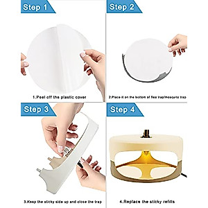 Flea Trap Refill Discs Sticky Pads 30 Pcs, 7.1 Inch Round Replacement Glue Boards for Victor The Ultimate and Other Flea Traps for Inside Your Home