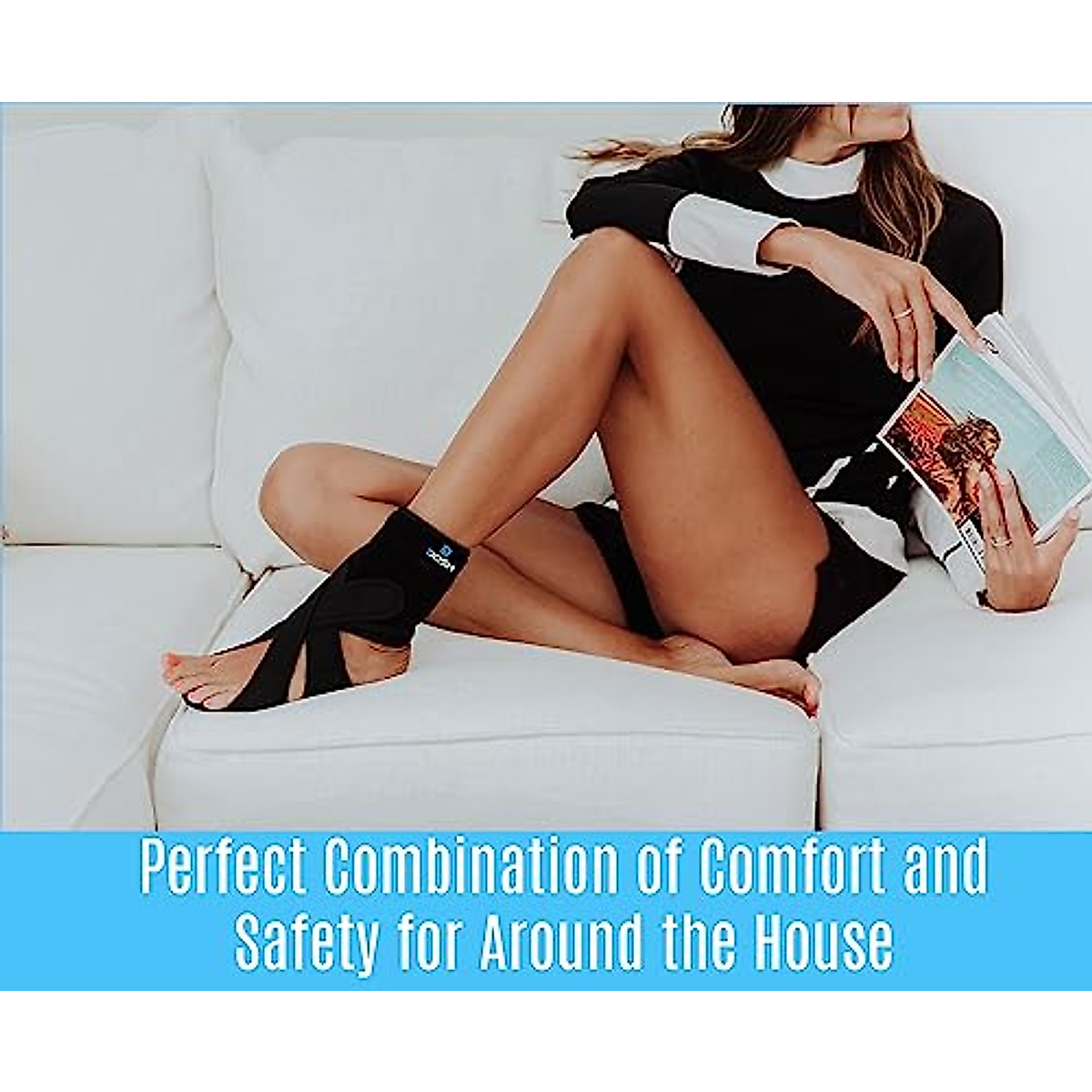 Dosh AFO Foot Drop Brace - Drop Foot Braces - Foot Drop Brace for Walking - AFO Brace - Drop Foot Brace for Walking - Ankle Foot Orthosis for Foot Drop – Foot Drop Orthosis – (Left- One Size)