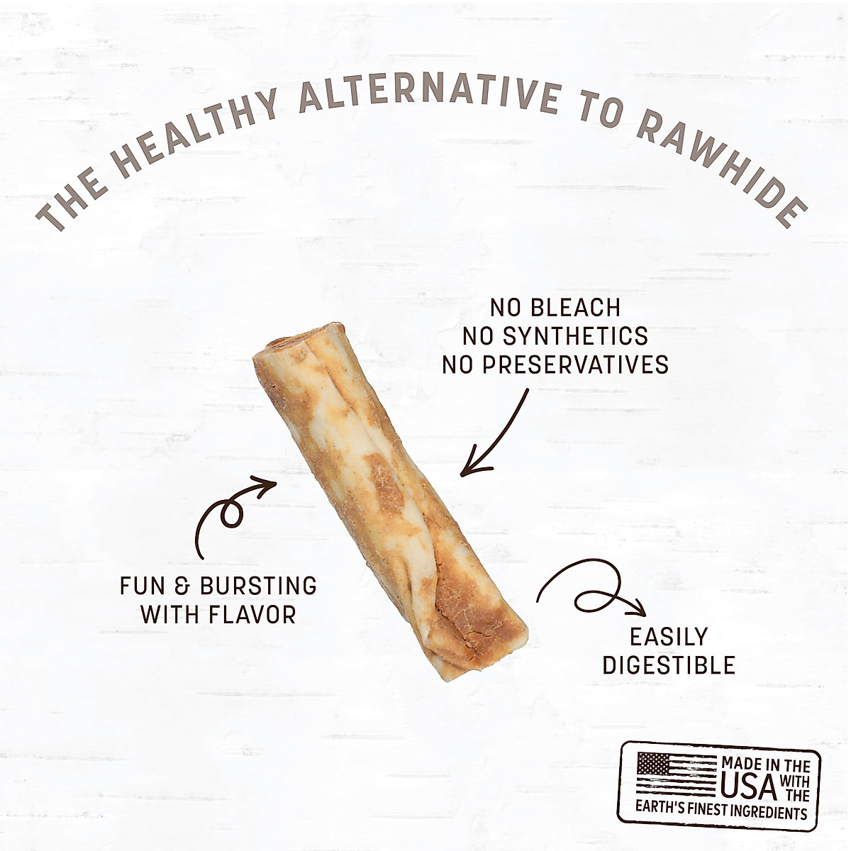 Earth Animal No-Hide Small Long Lasting Dog Chew Rolls Beef, Chicken and Venison (2 Count Pack of 3)