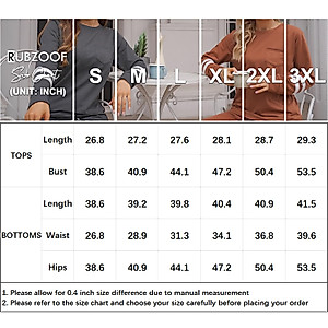 RUBZOOF Tracksuit for Women Set Plus Size Two Piece Lounge Wear Sweatsuit Outfits Gray 3XL