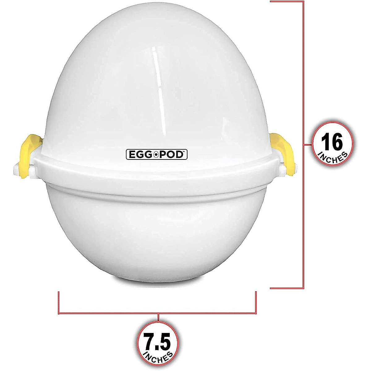 EGG POD by Emson Microwave Hardboiled Egg Maker, Cooker, Boiler & Steamer, 4 Perfectly-Cooked Hard boiled Eggs in Under 9 minutes, Dishwasher Safe, Airtight and Warp Proof As Seen On TV Set of 2…