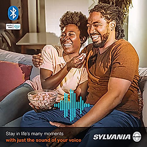 SYLVANIA Bluetooth Mesh LED Smart Light Bulb, One Touch Set Up, A19 60W Equivalent, E26, Soft White, Works with Alexa Only - 2 PK (75761)