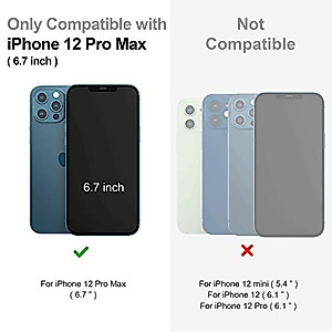 SURPHY Faux Leather Case Compatible with iPhone 12 Pro Max Case 6.7 inches, Premium Faux Leather Case Cover (with Metallic Buttons & Microfiber Lining) Compatible with iPhone 12 Pro Max (Brown)