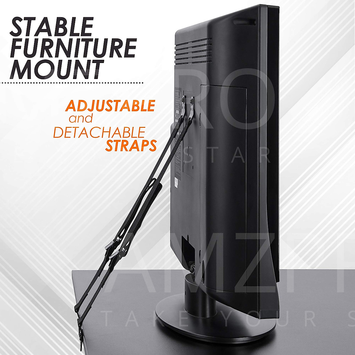 Safety Straps - Anti-Tip Strap - Baby TV Strap - TV Anchor Straps - Secure Strap - TV Earthquake Strap - TV 4 Straps - TV Tether Strap - TV Tip Strap