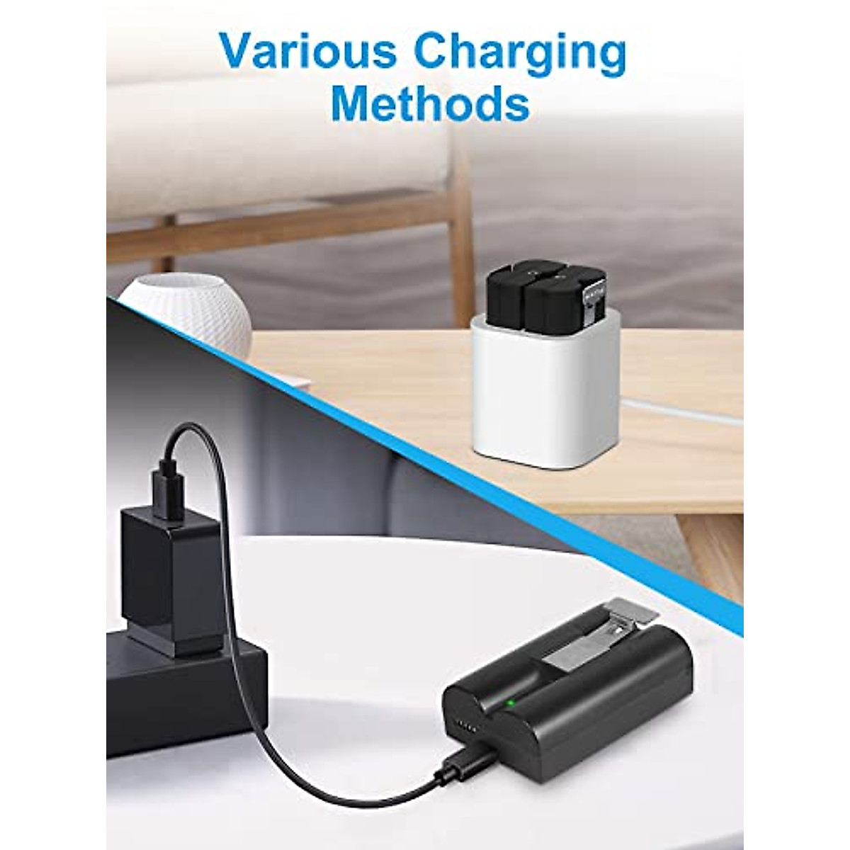 3-Pack Lithium-ion Batteries Compatible with Ring-Doorbell 2/3/4, 3plus Cam, Spotlight Cam and Stick-up Cam, New ion-Cell with Full Compatibility for All Cam Models, 6040mAh with Easy Release Design