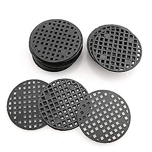Tegg Flower Pot Hole Mesh Pad 50PCS 45mm Black Color Plastic Bonsai Bottom Grid Mat